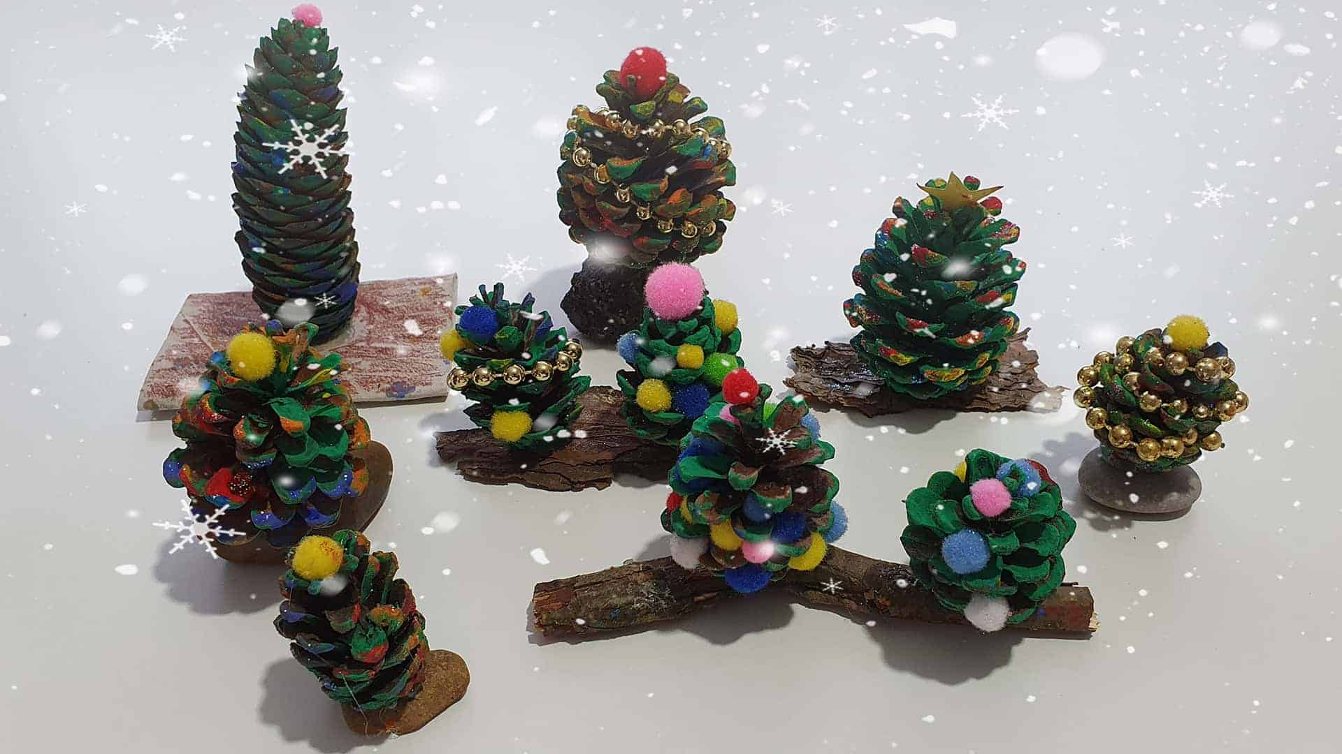 How to make a Pinecone Christmas Tree - STEM Little Explorers